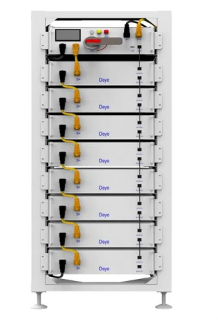 Deye 41kWh HV Battery Set (Including 8pcs 5.12kWh Battery, Rack And HV