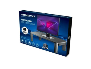 Volkano Riser Hub Series Monitor Stand with 3-Port USB Hub