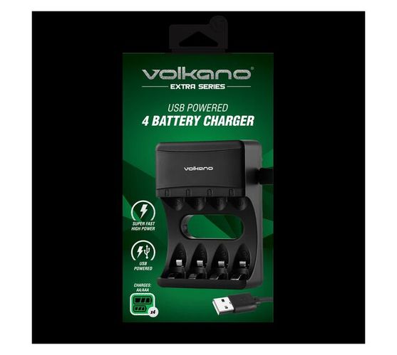 Volkano USB Powered 4 Battery Charger