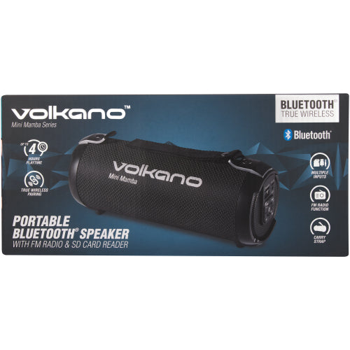 Volkano Mini Mamba Series Bluetooth Speaker - Black